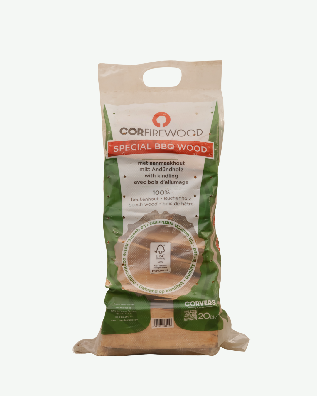 BBQ-hout beuken 20 dm³ | Corvers Biofuels